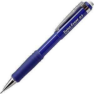 Pentel(R) Twist-Erase(R) III Automatic Pencil, 0.5 mm, Blue, 1 each