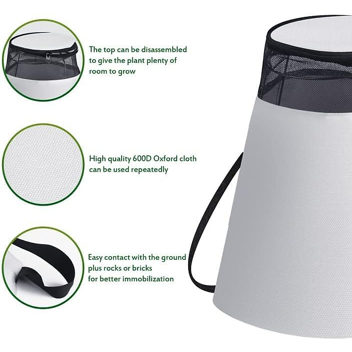 LFUTARI 2pcs Winter Rose Protective Cover - Winter Protection Rose Cones - Rose Collars for Winter Protection Against Frost, Animals Eating (2)