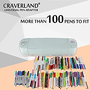 CRAVERLAND Universal Pen Adapter Set,Compatible with Cricut Maker 3/Maker,Explore Air 2/Air,Explore 3/Explore,Work with Sharpie,BIC,Crayola,Sakura and More Pens Less Than 0.5"
