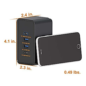 Runhood 256W DC Connector with 2×PD 100W and 2×QC 28W Outlets for Runhood Energy Bar