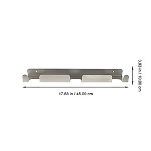 Stainless Steel Shovel Hanger Shelf: Durable Metal Wall Hanging Storage Rack Pizza Tool Holder Kitchen Tool Rack Wall for Home Kitchen Store Silver