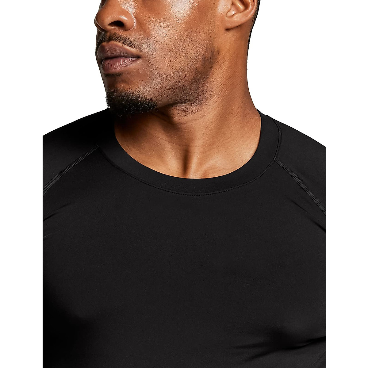 ATHLIO Men's Thermal Long Sleeve Compression Shirts, Winter Gear Sports Base Layer Top, Athletic Running T-Shirt, Active Top 3pack Black/Black/Black, Large