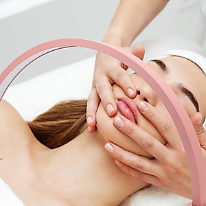 Half Moon Nail Desk Lamp, 3000K‑6000K LED Dimmable Half Moon Light with Touch Switch, Lighting for Beauty, 28 Inch Half Moon Desktop Lamp for Skincare Lashes Eyebrows Tattoo (US Plug)