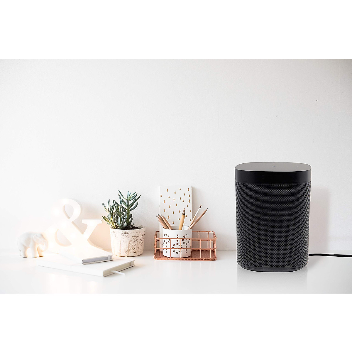 Vebner 16-Foot 2-Pack Power Cord Compatible with Sonos One, Sonos One SL, Sonos Play-1 Speakers - Power Plug Cable (Extra Long, Black)