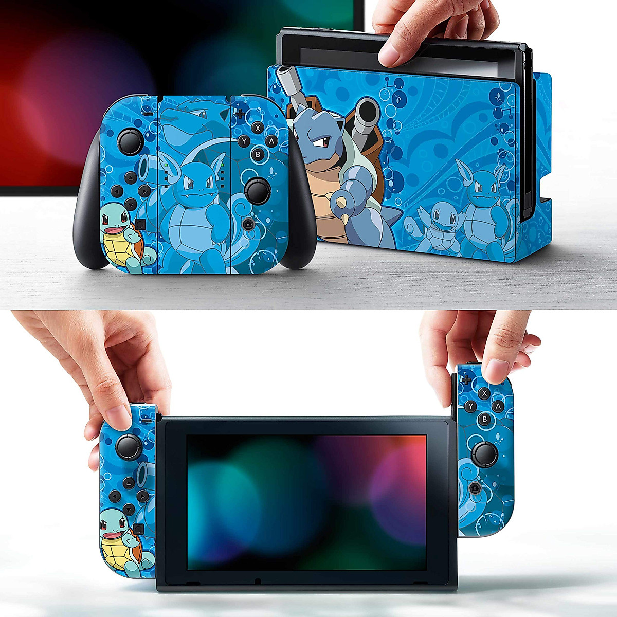 Controller Gear Skin & Screen Protector Set - Pokemon - Squirtle Evolutions Set 1