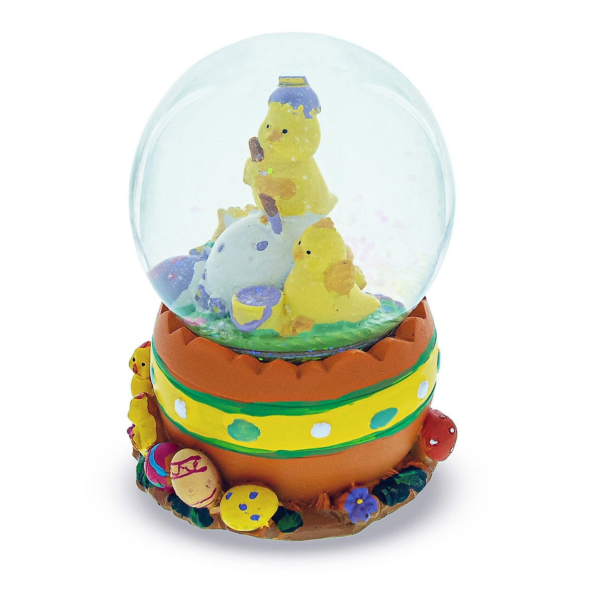 Easter Egg Delight: Mini Water Snow Globe with Chicks Decorating