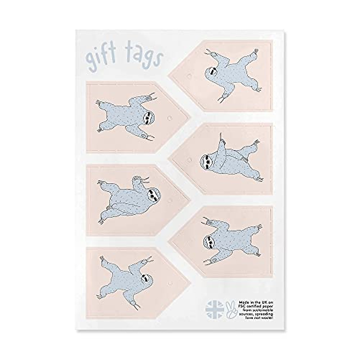 CENTRAL 23 - Cool Wrapping Paper for Boys - Dancing Sloths - Blue - 6 Gift Wrap Sheets - Men Women Girls Teenage - Recyclable