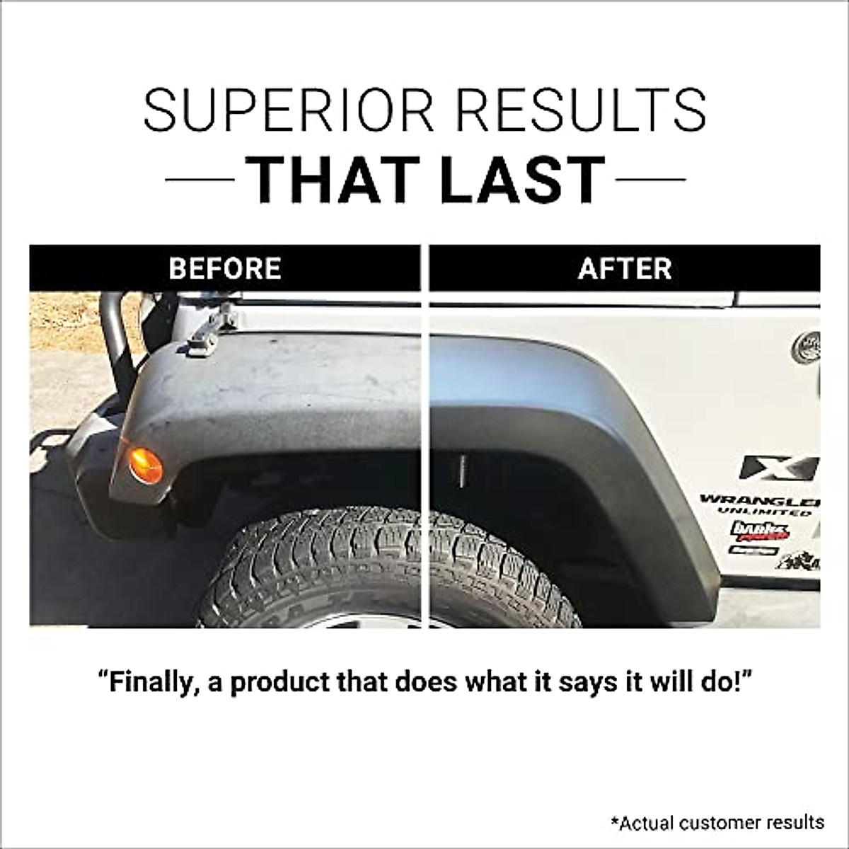 CAR GUYS Plastic Restorer | Bring Plastic, Rubber, and Vinyl Back to Life! | User Friendly Trim Restorer | Safe Auto Detailing Supplies | 8 Oz Kit with Foam Applicator