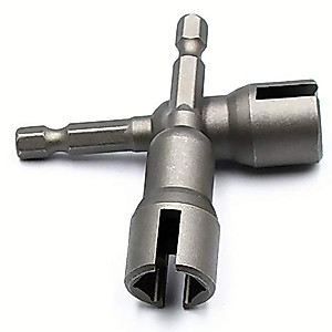 100 Pcs Wing Nut Drill Bit Set,Power Wing Nut Driver Socket Wrenches Tool 1/4 Inch Hex Shank for Panel Nuts Screws Eye C Hook & Q-Hanger 2