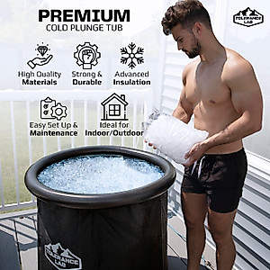 Ice Bath Tub for Cold Plunge | Portable Bathtub Large Inflatable Tub | Polar Cold Plunge Tub | Cold Plunge Tank with Cold Tub Chiller Recovery | Ice Bath Tub for Athletes, Adults, of all Ages