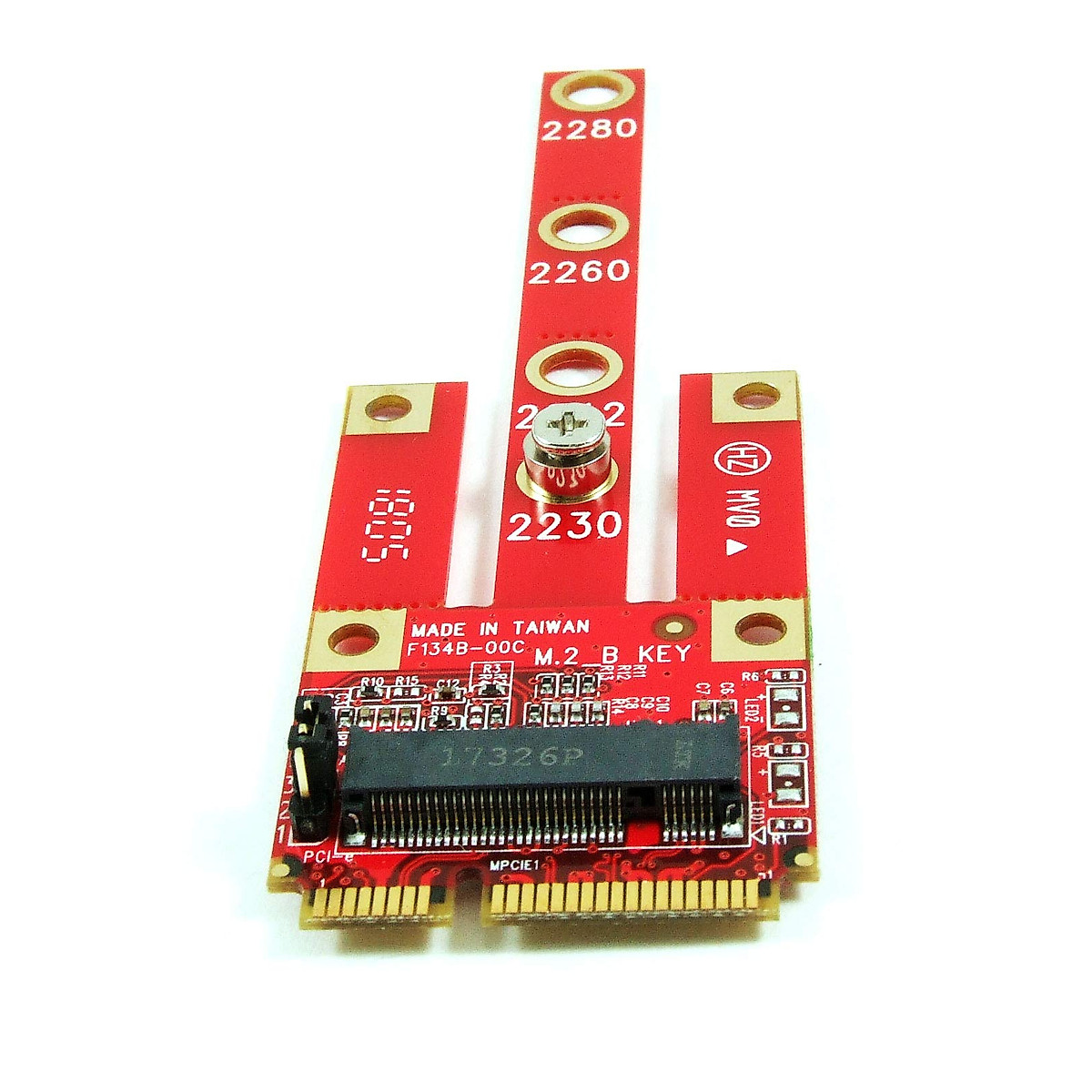Ableconn MPEX-134B Mini PCIe Adapter with M.2 Key B Slot - Support USB/PCIe/SATA Based M2 B Key or B-M Key Module for Mini PCI Express
