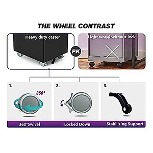 CuHome 2-Drawer Mobile Filing Cabinet with Lock and Casters, Fully Assembled, Vertical File Metal Cabinet for Home Office, Small Under Desk, Black