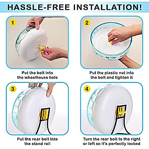 Silent Hamster Wheel, Super Quiet 8.3 Inch Hamster Exercise Wheel with Firm Bearing Lock and Stand, Hamster Cage Runner Wheels Accessories for Hamster Tiny Gerbil Mice or Other Small Animals