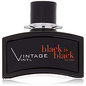 Nu Parfums Black Is Black Vintage Vinyl Eau de Toilette Spray for Men, 3.4 Ounce
