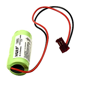 HQRP 2-Pack Emergency Exit Light Battery Compatible with Lithonia ELB1P201NB ELB1P201N2 ELB1P2901N ELB1P201N ANIC1493 Lithonia 1009S00-MZ ELB0320 Grainger 4WT20 OSA212 NIC1169 EBE-33 NiCad 1200mAh