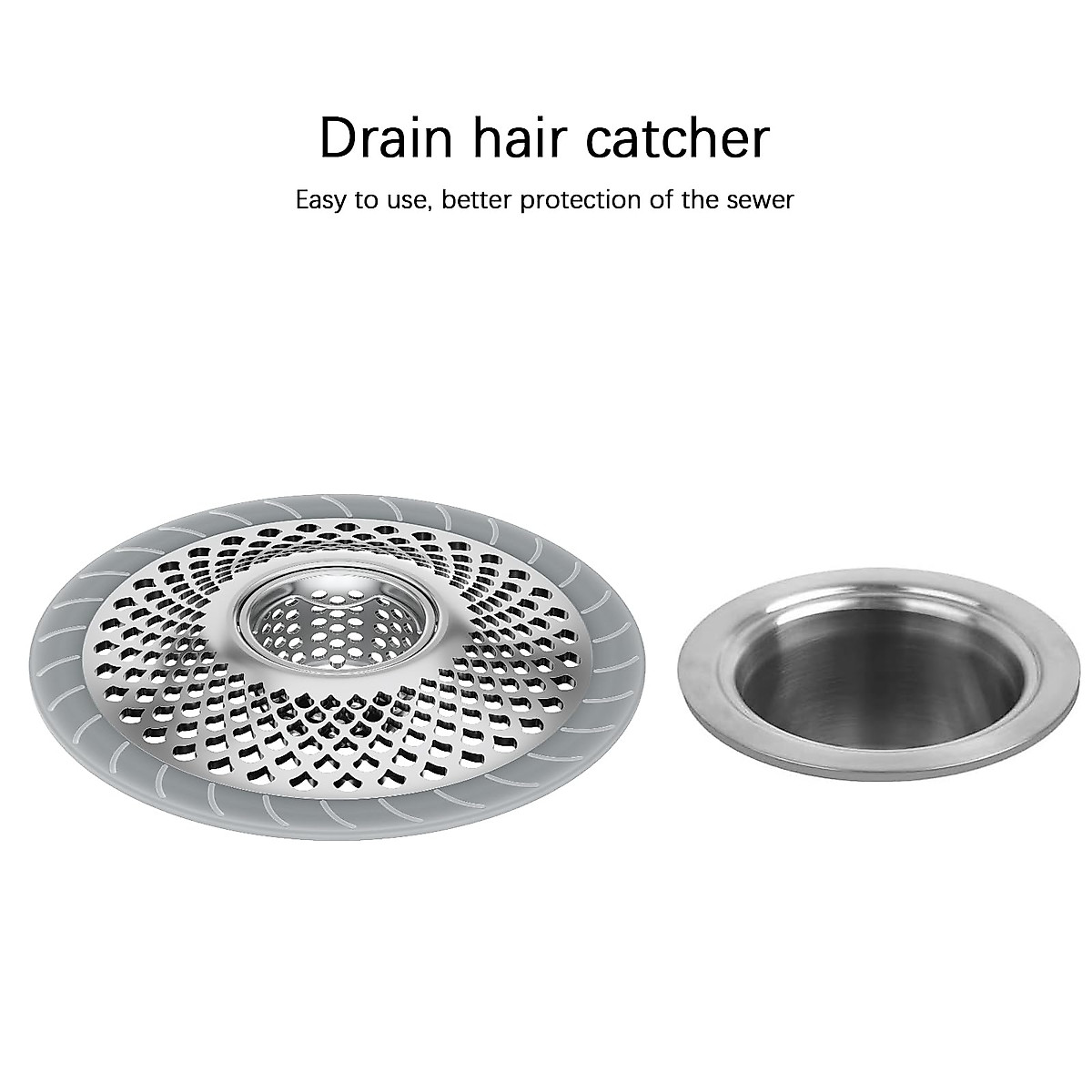 Drain Hair Catcher Bathtub Drain Strainers, Strainer Stainless Steel Drain Protector for Bathroom, Bathtub, Sink, washbasin, Kitchen