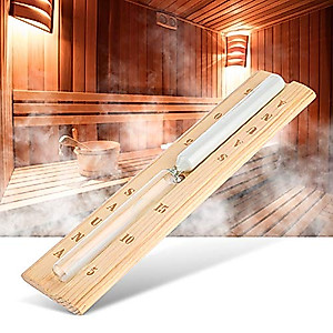 Horticulture Garden Entertainment, 15 Minutes Sand Timer Countdown Clock Accessory for Sauna Spa Room Wooden Sauna Hourglass for Sauna Spa Room