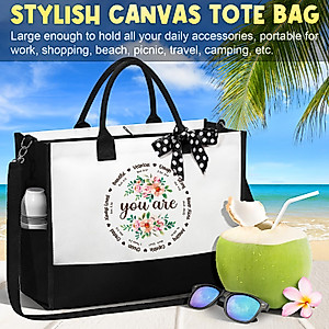 Christian Gifts for Women Faith, Inspirational Religious Gifts for Women, Catholic Spiritual Gifts Mothers Day Birthday Gifts for Women Mom Sister Best Friends Coworkers - Canvas Tote Bag & Makeup Bag