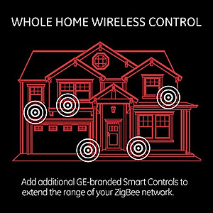 GE Zigbee Smart Switch In-Wall Lighting Control, Neutral Wire Required, Works Directly with Alexa Plus, Echo Show (2nd Gen), White & Light Almond, 45856GE