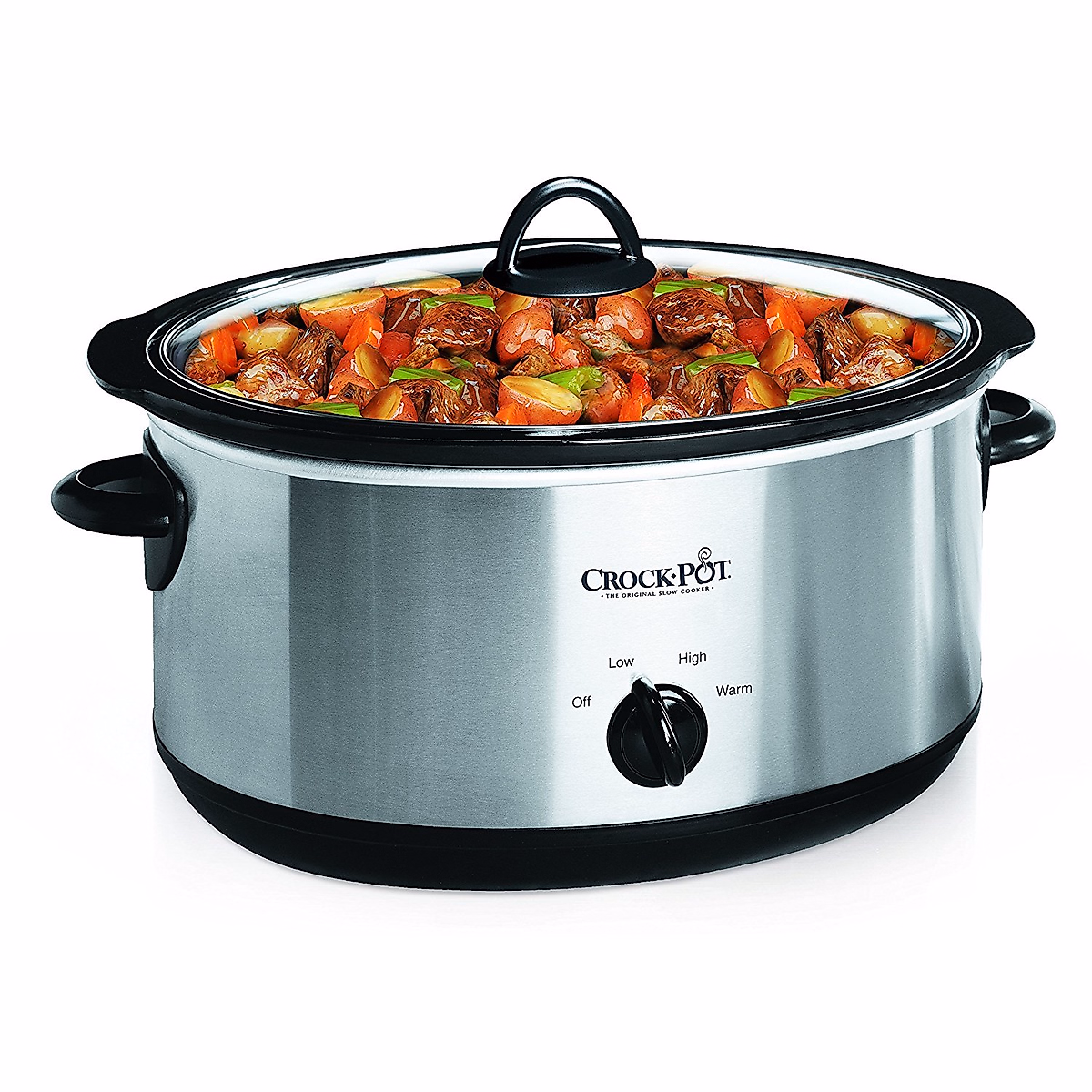 Crock-Pot 7-Quart Oval Manual Slow Cooker | Stainless Steel (SCV700-S-BR)