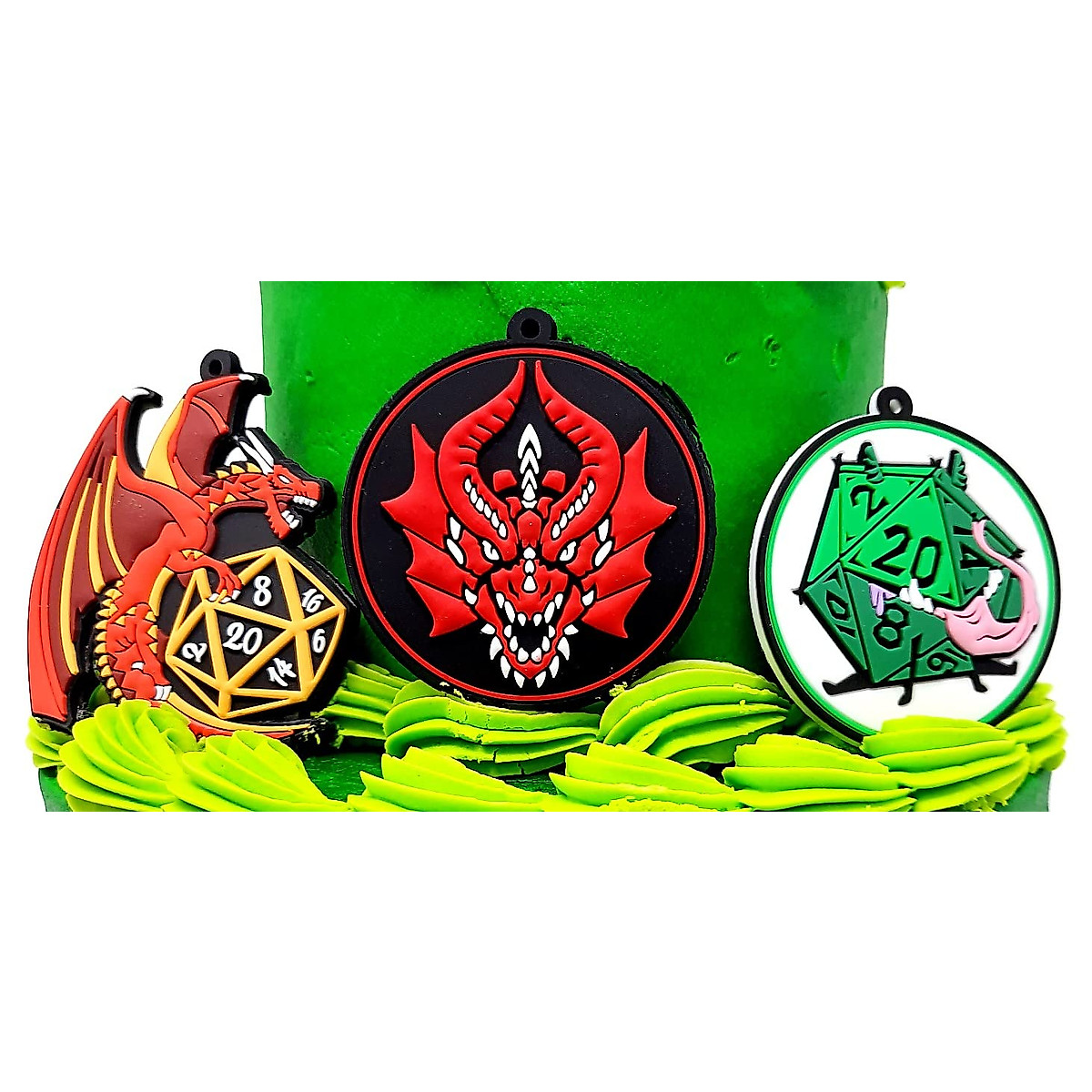 Dungeons and Dragons Fantasy Themed Roleplaying RPG Cake Topper Set (Unique Design)