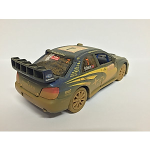 KiNSMART 2007 Subaru Impreza WRC Racing Edition 5 Inch 1:36 Scale Die Cast Metal Model Toy Race Car After Race Dirty Version