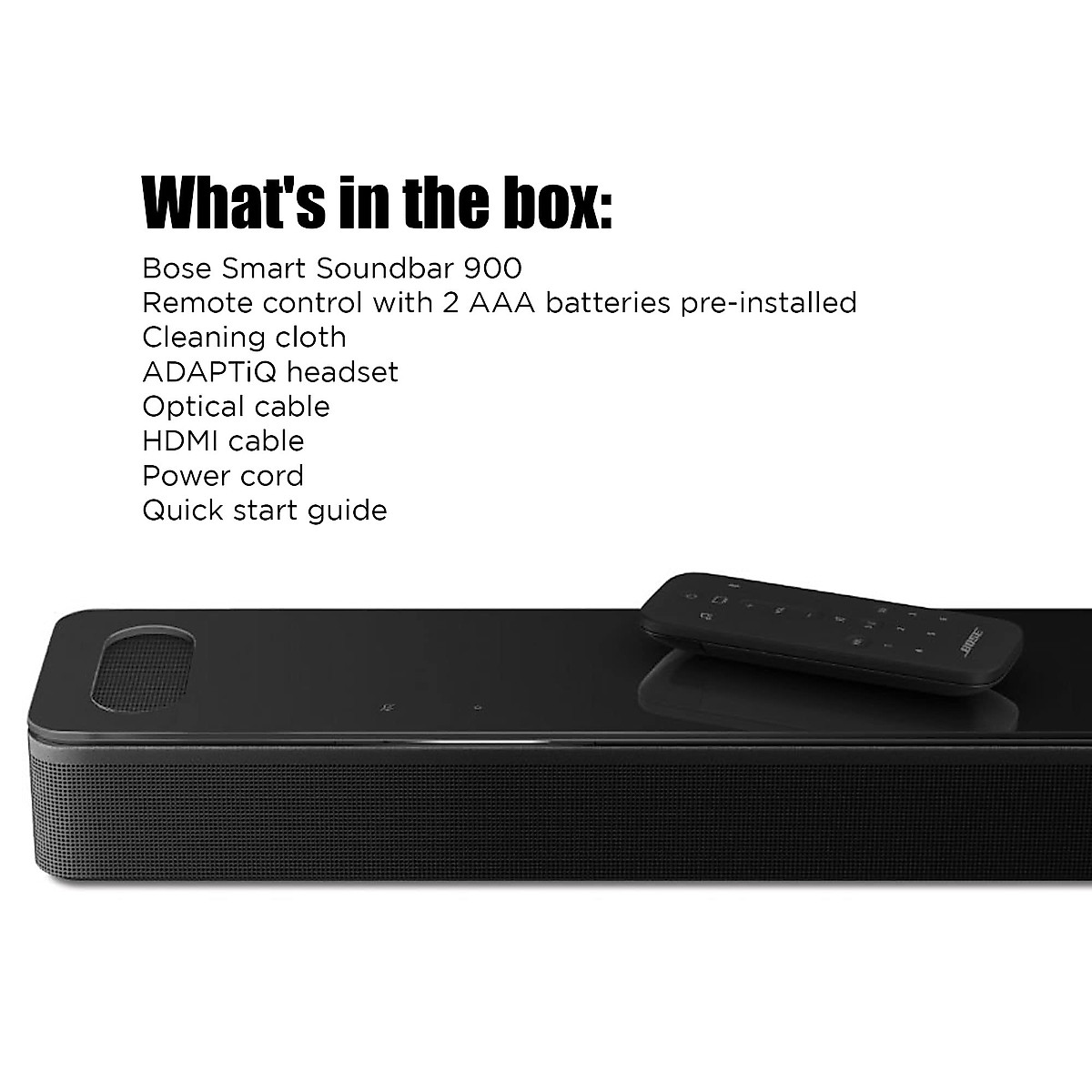 Bose Smart Soundbar 900 Dolby Atmos with Alexa Built-In, Bluetooth connectivity - Black