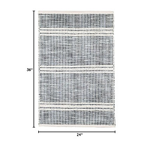 Dash and Albert Malta Wool Area Rug - 2' x 3' Blue - Coastal Charm Handwoven Wool Accent Rug - Durable, Lightweight, Easy to Clean