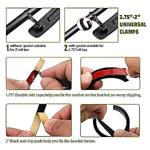 REFITIAL UTV Mirrors Compatible with Honda Talon Pioneer Can am Commander Maverick 1000R 1000X Turbo Polaris RZR XP Cfmoto Zforce Mirrors 17" UTV Rear View Mirror with 1.75" or 2" Clamps