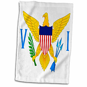 3D Rose Virgin Islands Flag TWL_31608_1 Towel, 15" x 22"
