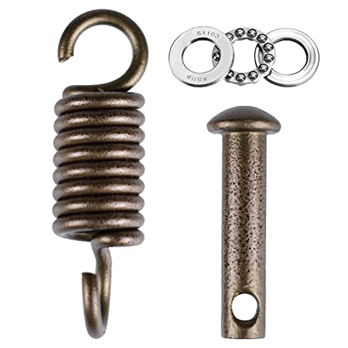 Hammock Chair Ultimate Hanging Kit - Egg Hammock Chair Spring Pin Plug Hardware- 500LB Hammock Chair Hanging kit for Hanging Basket Chairs Hammock and Porch Swings Brown