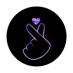 K-pop Galaxy Finger Heart Korean Pop Music Fan Lover Korea PopSockets PopGrip: Swappable Grip for Phones & Tablets