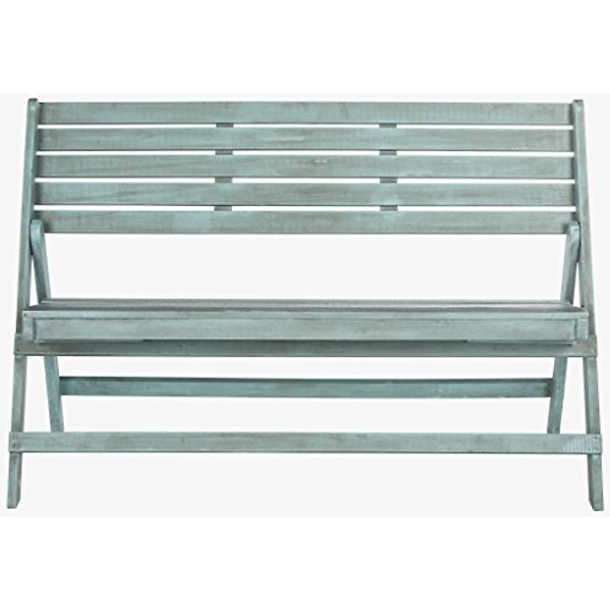 Safavieh Outdoor Collection Luca Ash Grey Folding Bench
