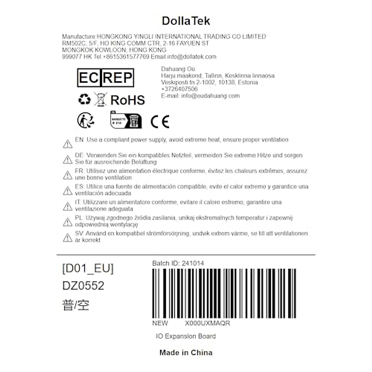 DollaTek PCF8574 IO Expansion Board I/O Expander I2C-Bus Evaluation Development Module