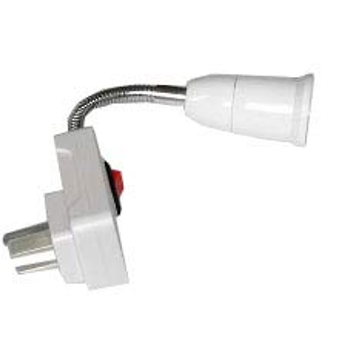 Traodin E27/E26 Socket Adapter with On/Off 360 Degrees Flexible Desk Lamp Holder, for Night Light Grow Lights Desk Lamp Bulb and More (Three Plugs, 22cm/8.8inch)