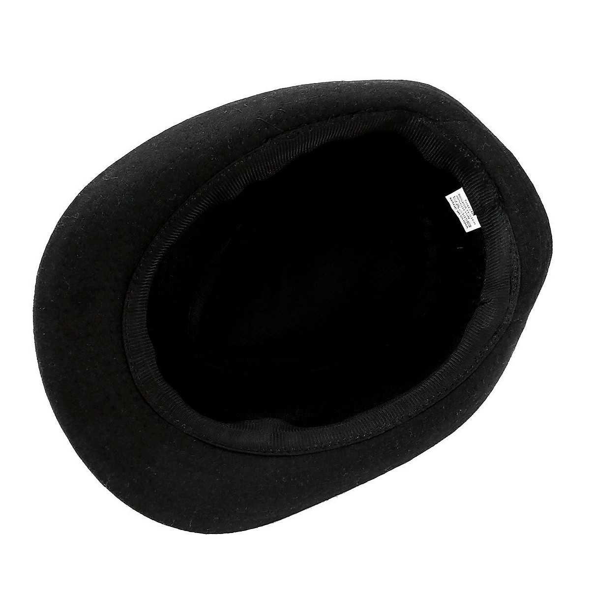 Unisex Classic Manhattan Fedora Hat with Black Band Fashion Casual Jazz Wool Cap (Black)