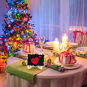 20 Pieces Christmas Mini Chalkboard Signs Xmas Small Wooden Food Signs Christmas Centerpiece Tabletop Decor Wooden Blackboard for Buffet Fireplace Desk Shelf Kitchen, Wedding, Home Holidays Decoration