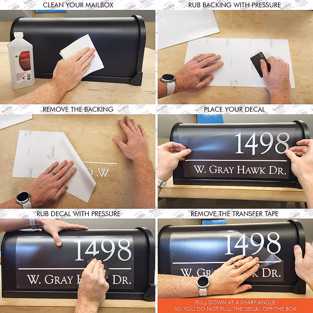 Personalized Mailbox Numbers - Street Address Vinyl Decal - Custom Decorative Numbering Street Name House Number Gift E-004x - Back40Life