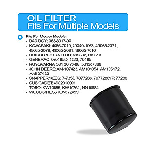 (Part New) 063-8017-00 Bad Boy Zero Turn Mower Engine Oil Filter Fits Outlaw Models w Kawasaki + Suitable for Other Models