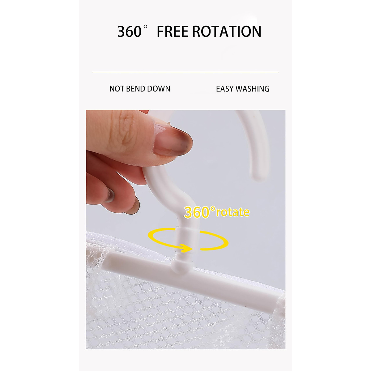 FOKAI Mesh laundry bags for delicates, laundry bag, drying rack clothing, laundry bags mesh wash bags and fruit and vegetable storage. nailless, lingerie bags for washing delicate 2Pc (white), TC0326