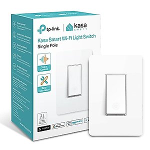 Kasa Matter Smart Light Switch: Voice Control w/Siri, Alexa & Google Assistant | UL Certified | Timer & Schedule | Easy Guided Install | Neutral Wire Required | Single Pole | 2.4GHz Wi-Fi | KS205