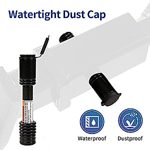 METOWARE Black Trailer Hitch Lock, 5/8" Dia Barbell-Style Locking Hitch Pin, Towing Hitch Receiver Lock with Anti-Rattle, Fits 2" Receiver Tubes, Class III & IV Hitch Receivers (1 Pack)