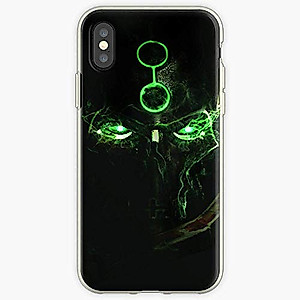 Phone Case Black Glass Transparent Cover Compatible with iPhone 13 Marines 12/13 Pro Max Necron 11 Warhammer 11 Pro 13 40K XR Space SE 2020 Necrons X Xs 7 Plus 6 6s Plus