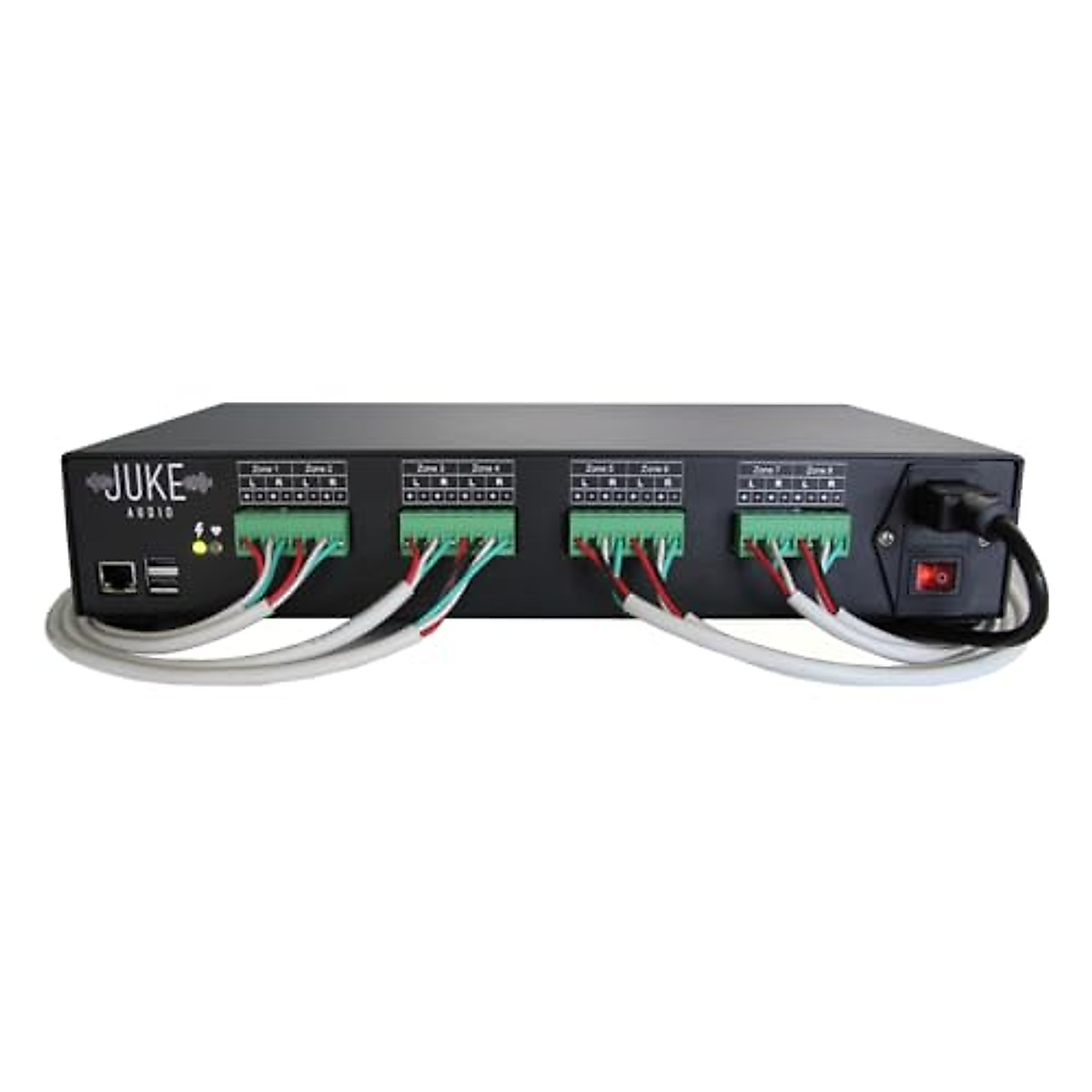 Juke-8: 8 Zone Multi-Room Amplifier | Stream Wirelessly via Airplay 2, Spotify Connect, Bluetooth, DLNA | App Controlled Audio System