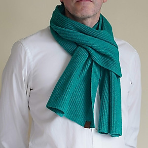 Borges & Scott Pure Cashmere Scarf - 100% Cashmere - Made in Nepal - Teal