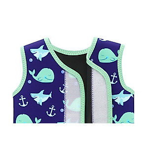 Swimbubs Baby Swimming Wrap Toddler Wetsuit Boys Warmsuit Girls UV Swimsuit (6-18 Months, Blue Whale)