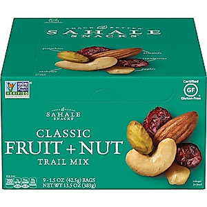 Sahale Snacks Classic Fruit and Nut Trail Mix,1.5 Ounces (Pack of 18)