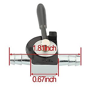 Savior 07-403 Fuel Shut Off Valve for Scagg 48568 Oregon 07-403 180 Degree Ball Valve Heavy Duty Inline Cut Petcock Gas Diesel Petrol for 1/4" Fuel Line Lawn Mower Replacement Part