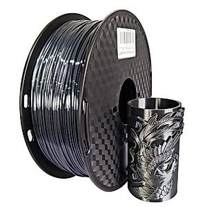 CC3D Silk Black PLA Filament 1.75mm 1KG 3D Printing Filament Silky Black PLA Gloss Shiny Metallic PLA Black 3D Printer Material FDM 3D Printer