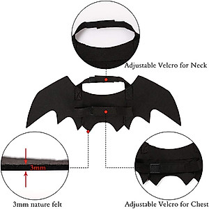 Pet Cat Bat Wings for Halloween Party Decoration, Puppy Cosplay Bat Costume, Cute Kitten Cat Dress Up Accessories
